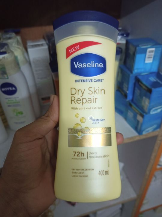 Vaseline Intensive care dry skin repair + vaseline jelly 400ml | Daraz.com.bd