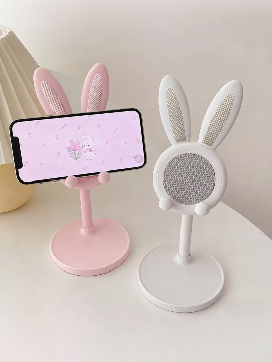 Cute Rabbit Ear Phone Stand 1Pcs Multi-Functional Height Adjustable ...