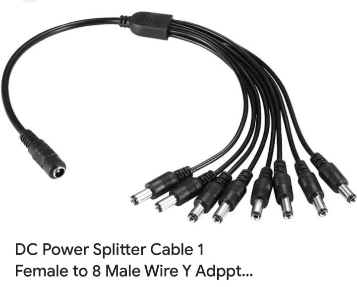 DC Power Splitter Cable 1 Female to 8 Male Output Y Adapter | Daraz.com.bd