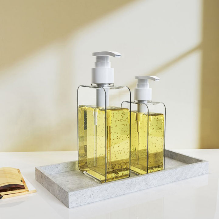 Transparent Square Soap Dispenser, Countertop Lotion Bottle With Pump ...