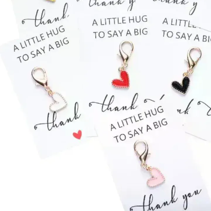 10pcs Colorful Love Metal Keychain 10 Piece Set Exquisite Heart Shaped ...