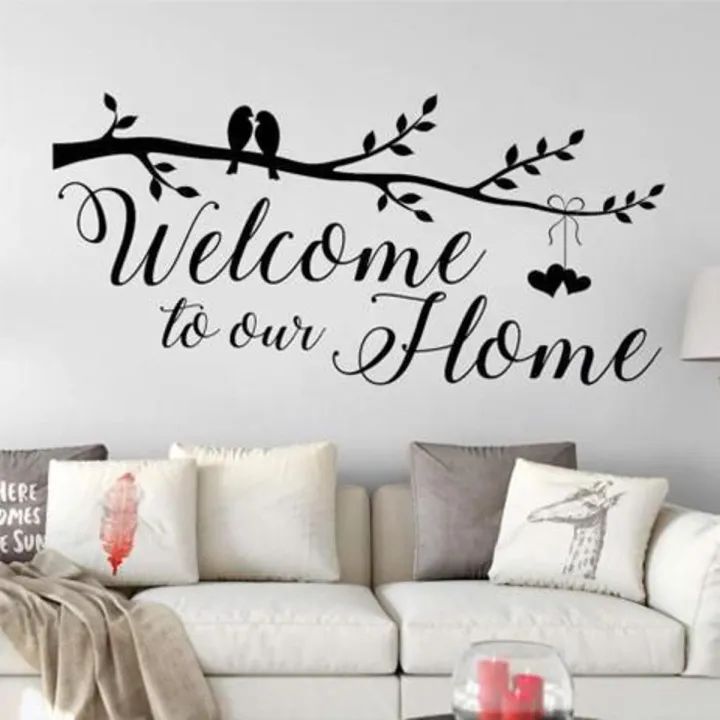Home & Kitchen Decor Welcome To Our Home Wall Sticker | Daraz.pk