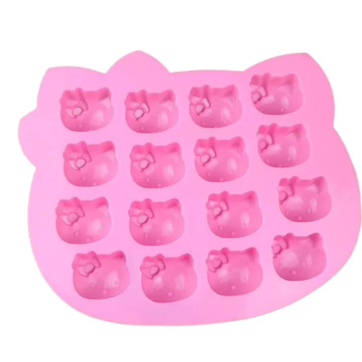 Kawaii Hello Kitty silicone mold cartoon DIY chocolate cookies y Ice ...
