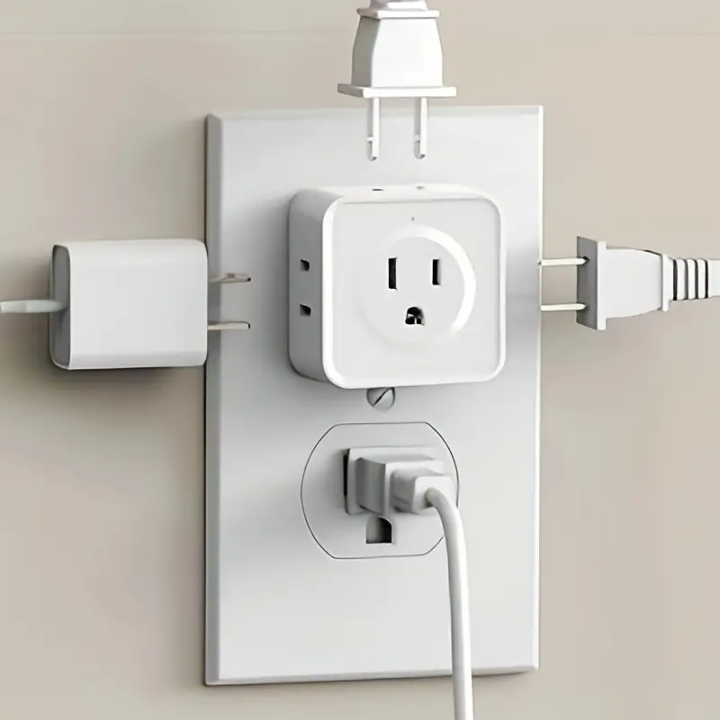 US Plug Multi Tap Universal Power Strip Wall Outlet Extender 5 AC ...
