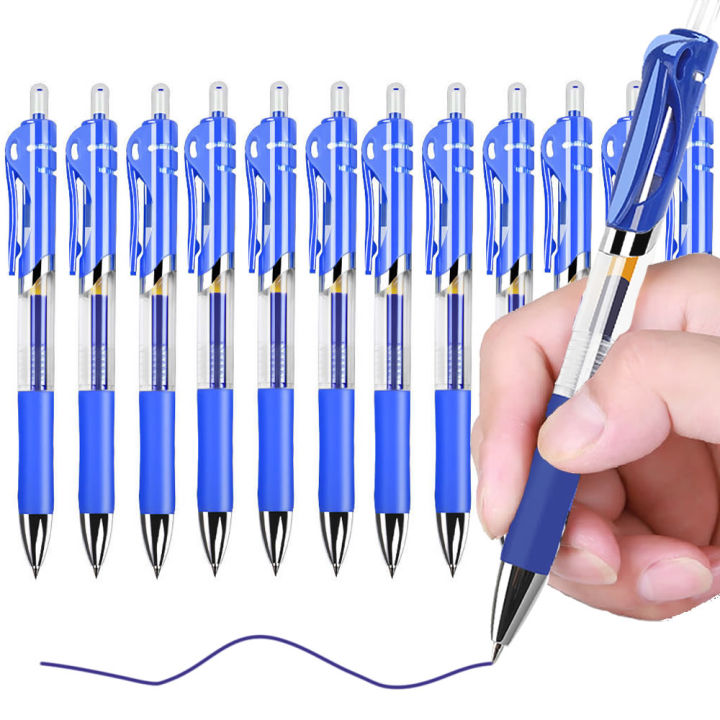 Retractable 0.5mm Blue Ink Refills Gel Pens Colored Aesthetic ...