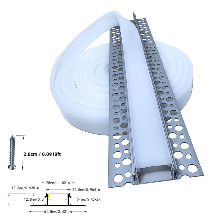 Flexible Bendable LED Aluminum Profile Channel with Replaceable Silicone Diffuser Cover 1-5m ...