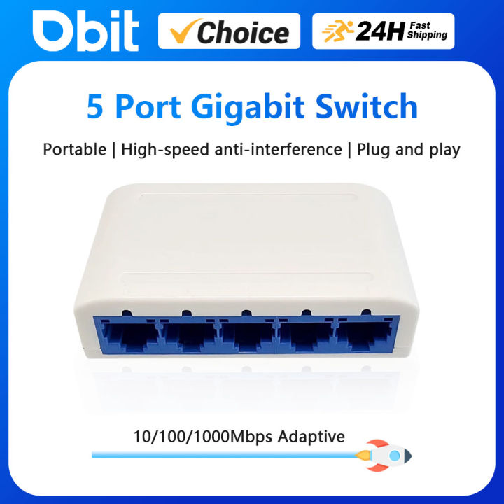 Network Switch Mini 5 Ports Switch Ethernet 1000Mbps/100Mbps Gigabit ...