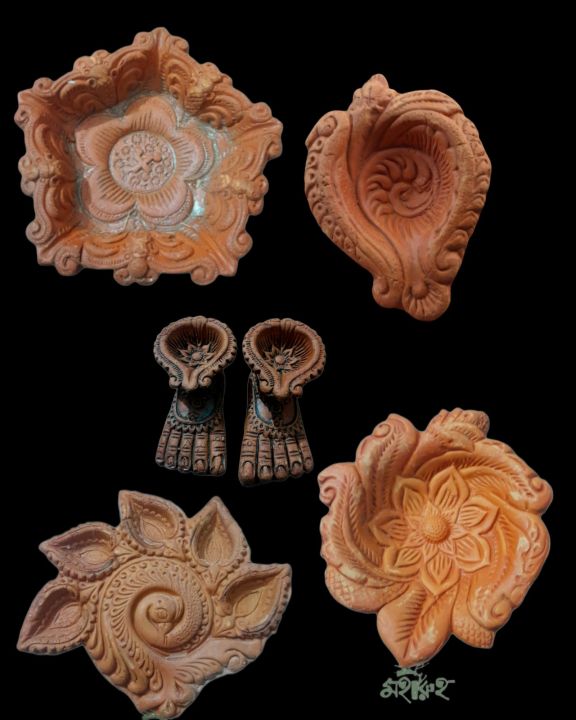 5 Soil made Prodip combo package / claymade lamp combo/ matir prodip ...