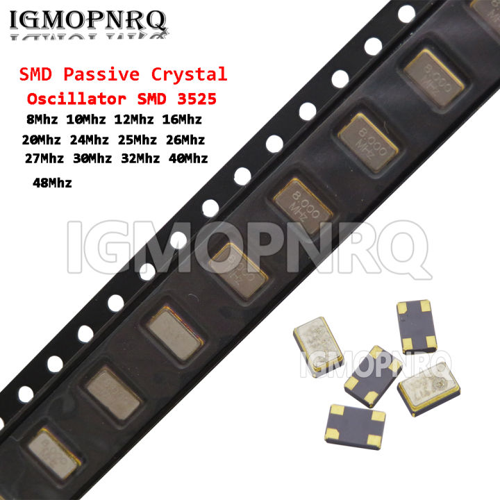 10PCS 3525 SMD Passive Quartz Crystal Oscillator 8Mhz 10Mhz 12Mhz 16Mhz 20Mhz 24Mhz 26Mhz 30Mhz ...