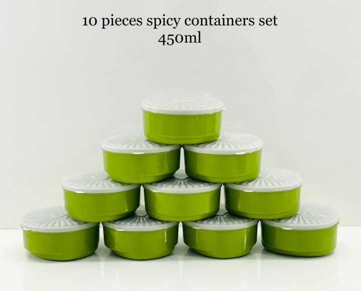 10 Pieces Spicy Containers Set New Colours | Daraz.lk