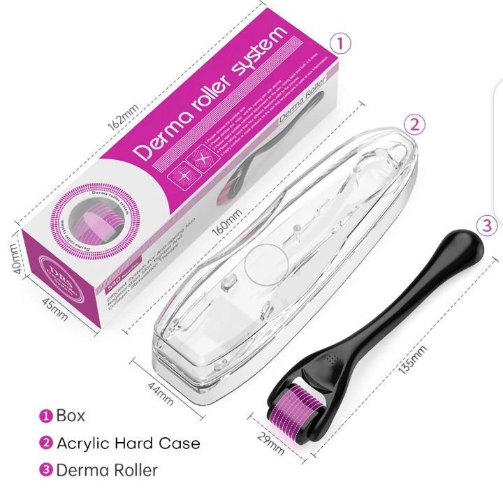 Derma roller hair and skin system | Daraz.pk