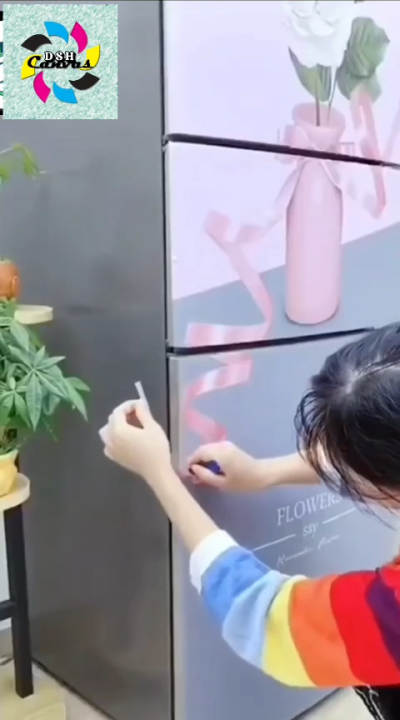 Fridge wrapping sticker size 60/24 inch sparkling lamination 20 year ...