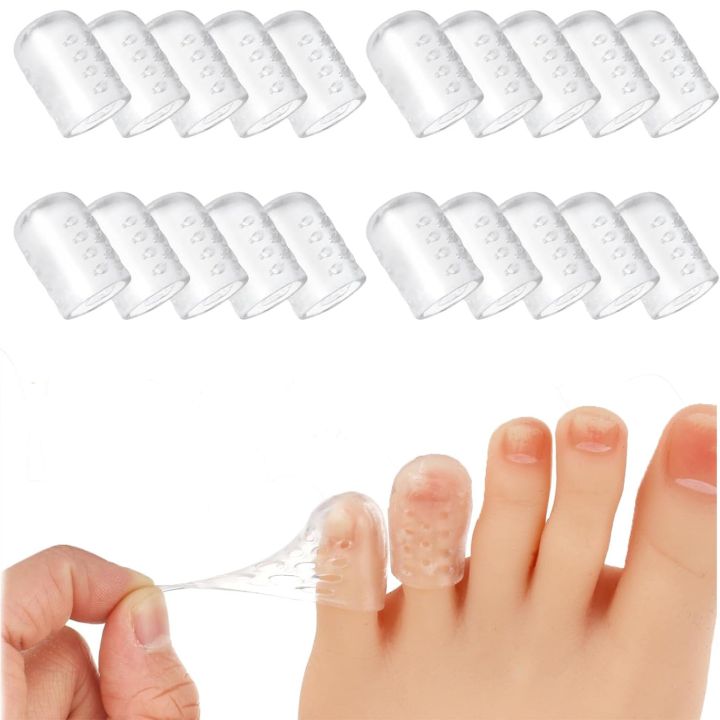 20pcs Toe Protectors Silicone Gel Caps for Corns Calluses Blisters Pain ...