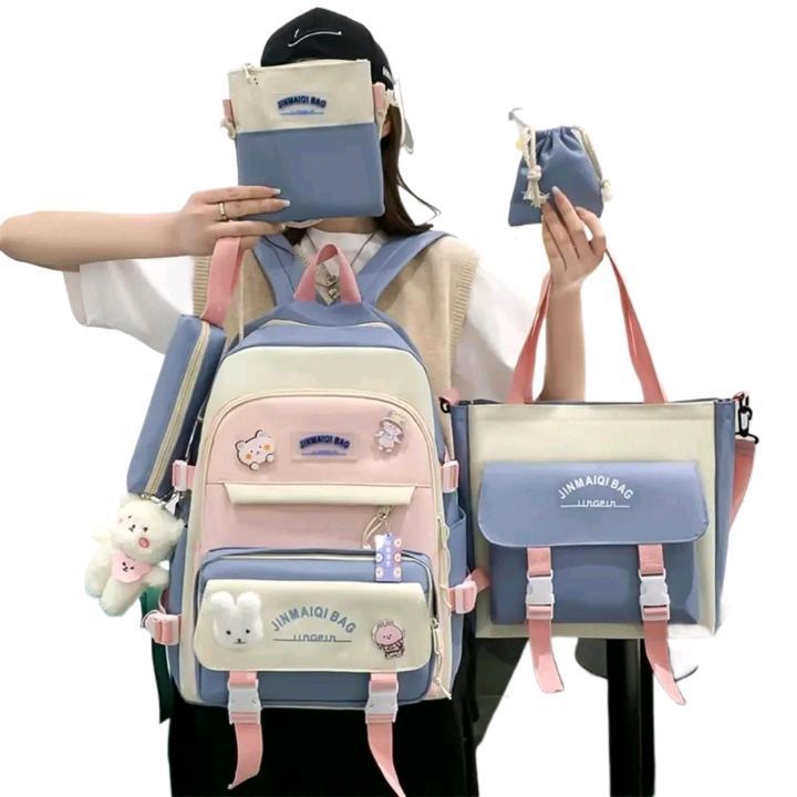 Pack of 5 big bag pack set unique design , in 4 beautiful colours ...