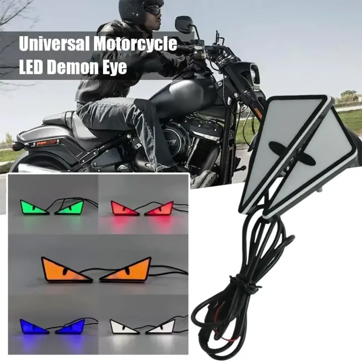 Universal Motorcycle Led Demon Eye Light Waterproof Projector Eye ...