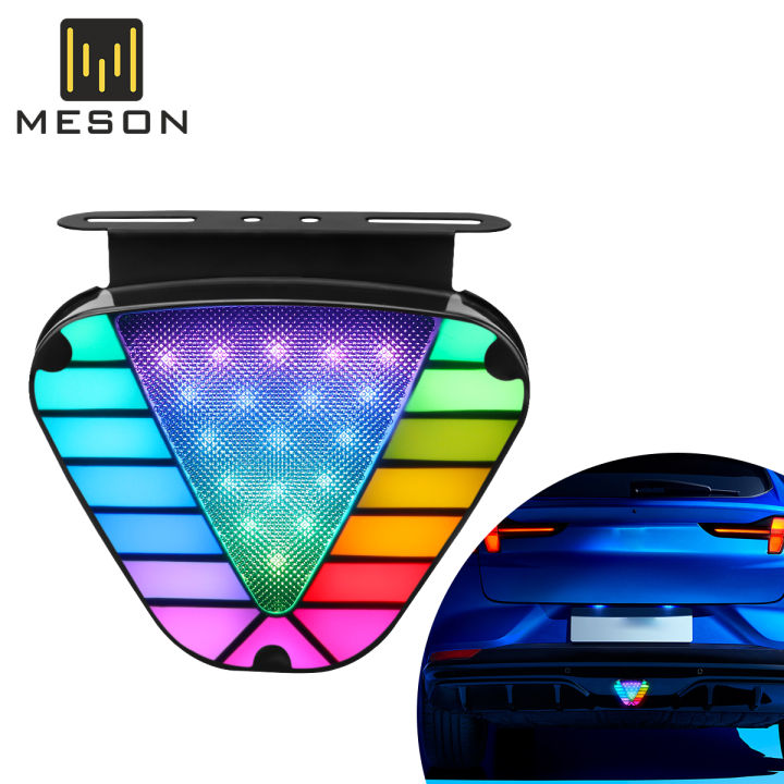 1/2PCS 12V 24V RGB Round/Triangle LED Tail Light Motorcycle Rear Safety ...