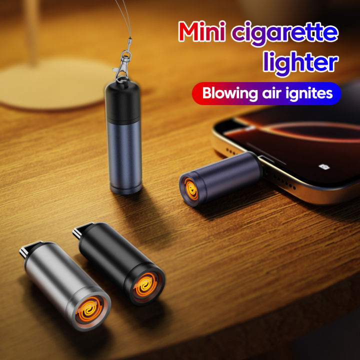 Type-C Mobile Cigarette Lighter Air Blowing Cigarette Lighter Outdoor ...
