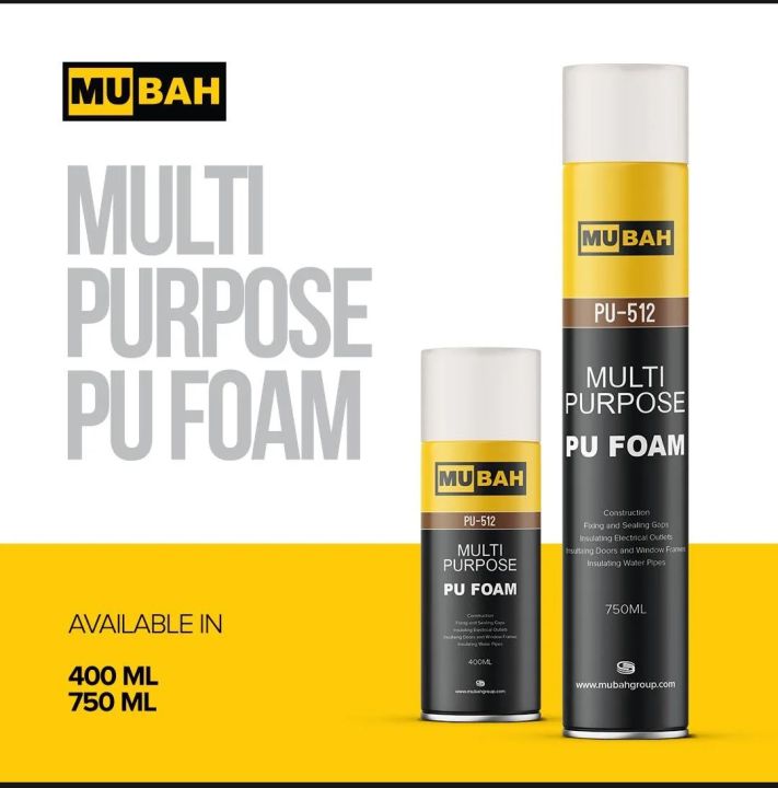 MUBAH Multi Purpose PU Foam Sealant Spray for Home Insulation and ...