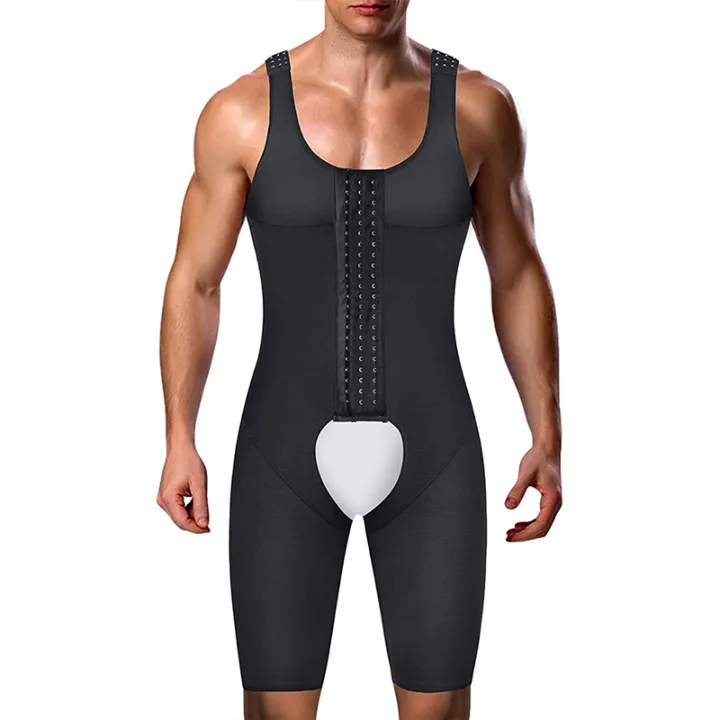 Compression Suit Full Body Shapewear for Men Slimming Bodysuit Waist ...