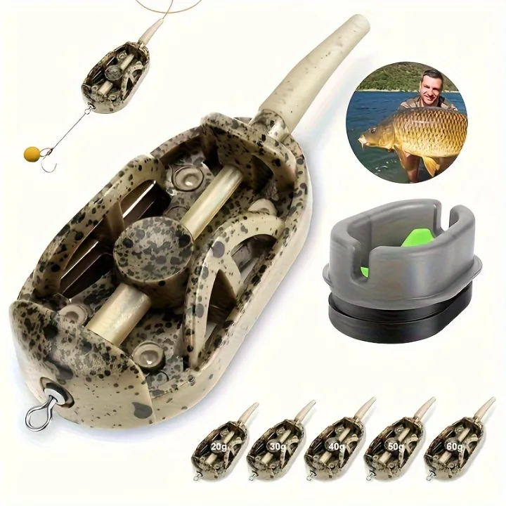 20g/30g/40g/50g/60g method feeder, fishing inline feeder, carp fishing ...