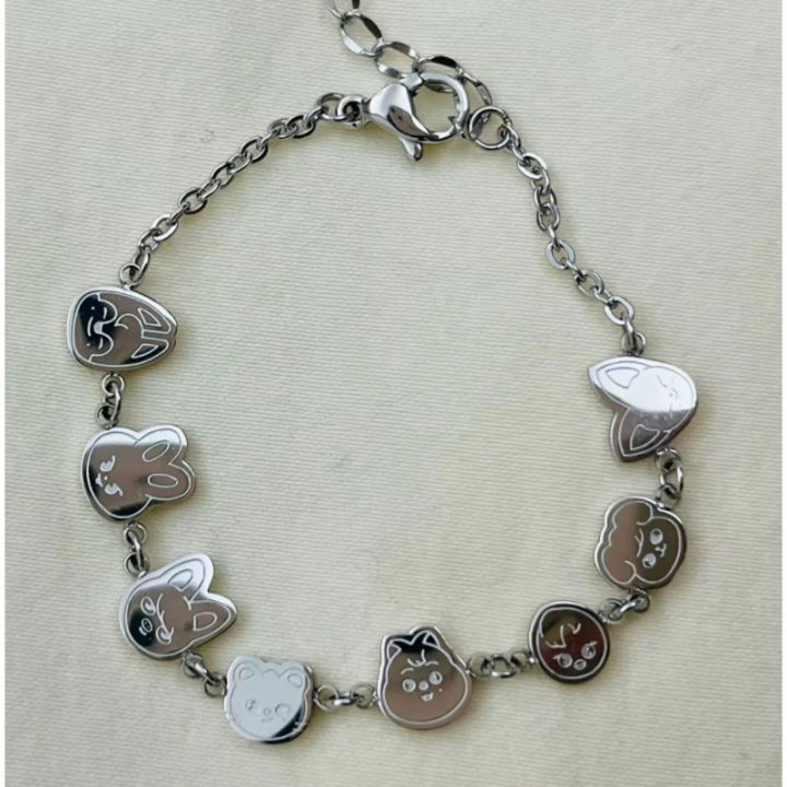 Stray Kids Wolf Chan Dwaekki Leebit Fashion Personality Bracelet Sweet ...