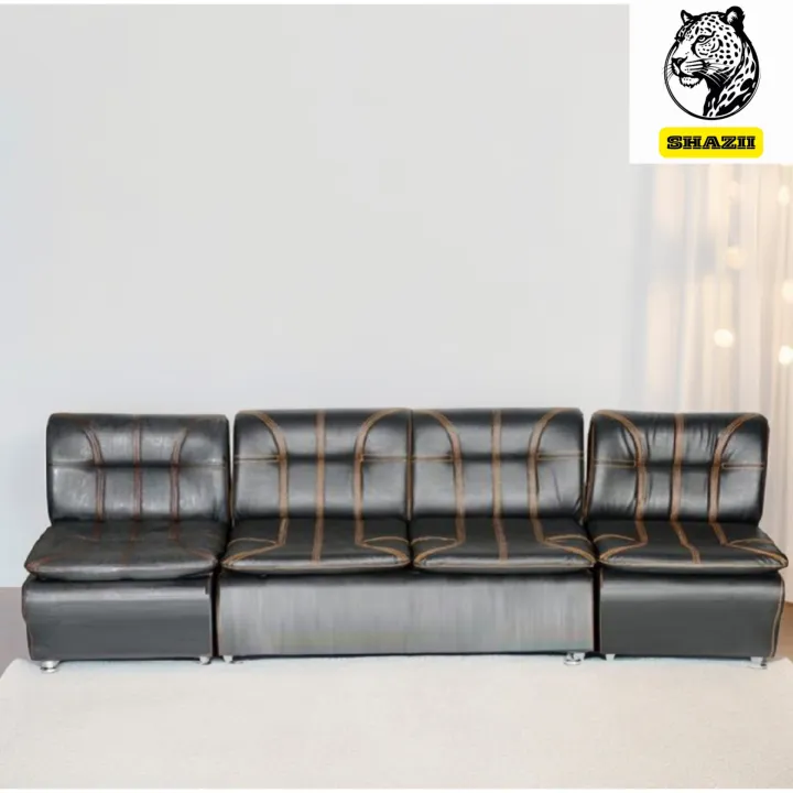 SHAZII office sofa - Set of 3 seater _ black and brown | Daraz.pk