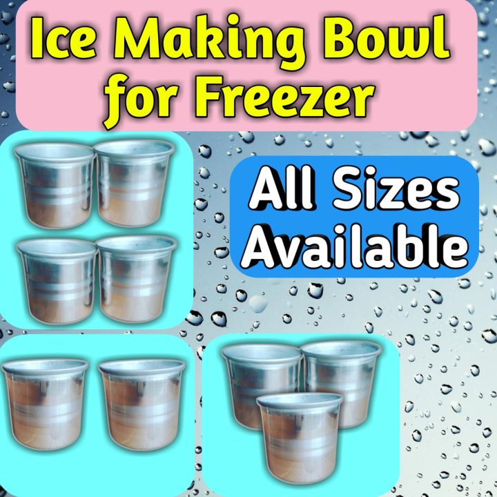 Silver ice bowl Mug for fridge /Ice making Round Shape Bowl freezer ...