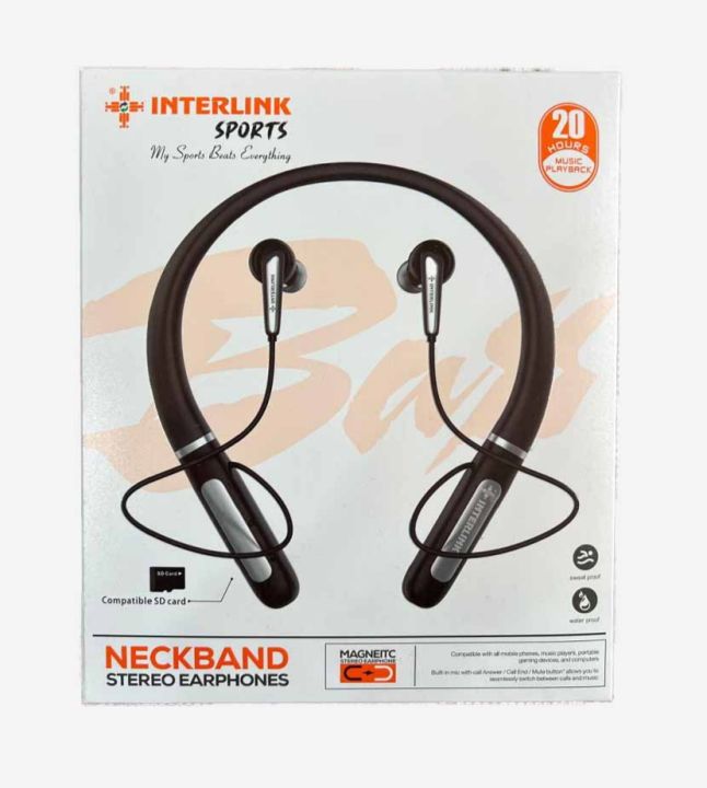 🎧 Interlink Sports Neckband – Bluetooth 5.3 Wireless Headphones | Deep ...