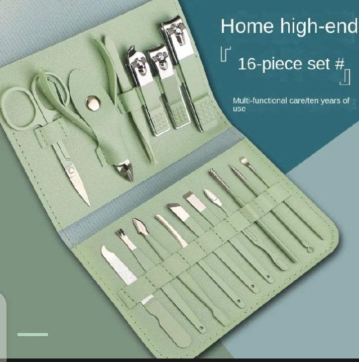 meni Pedi kit 16pcs Manicure Pedicure Grooming Kit | Nail Cutter Set ...