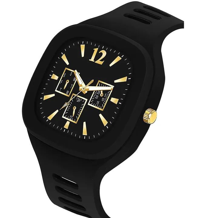 Square Dial Black Watch for Men & Boys | Stylish 2026 Design | Trendy ...