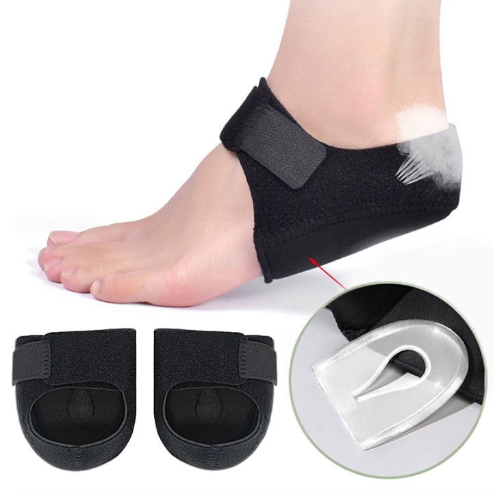 1 Pair Silicone Heel Pads Shock Absorption Relieving Leg Pressure ...