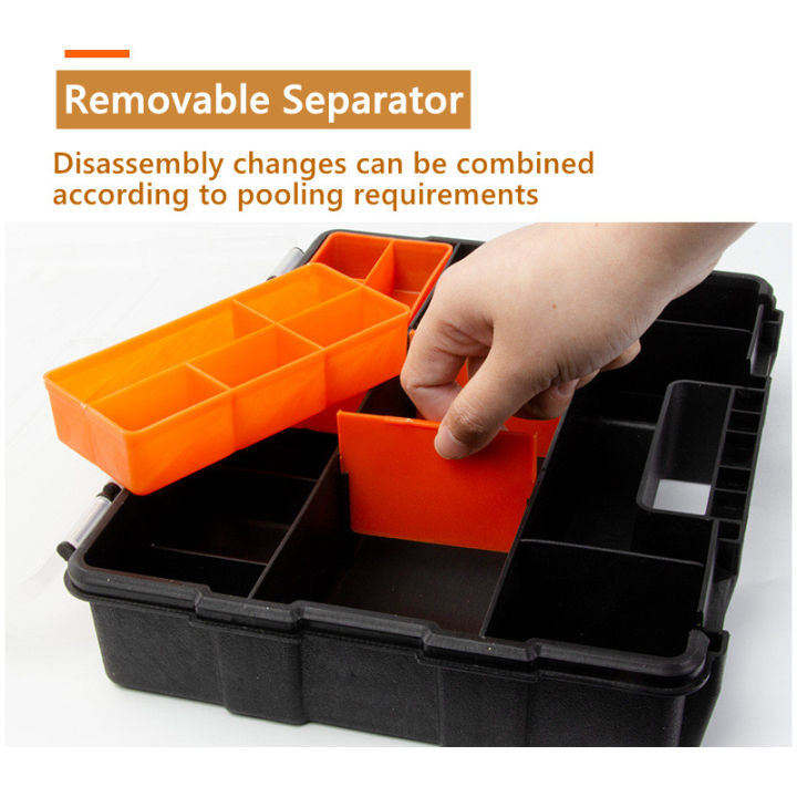 Portable Parts Box Hardware Storage Toolbox Plastic Case Multi-Grid ...