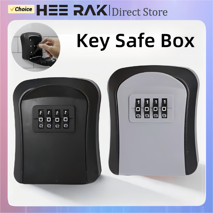 HEE RAK Key Boxes Wall Mounted Outdoor Waterproof 4 Digits Code ...