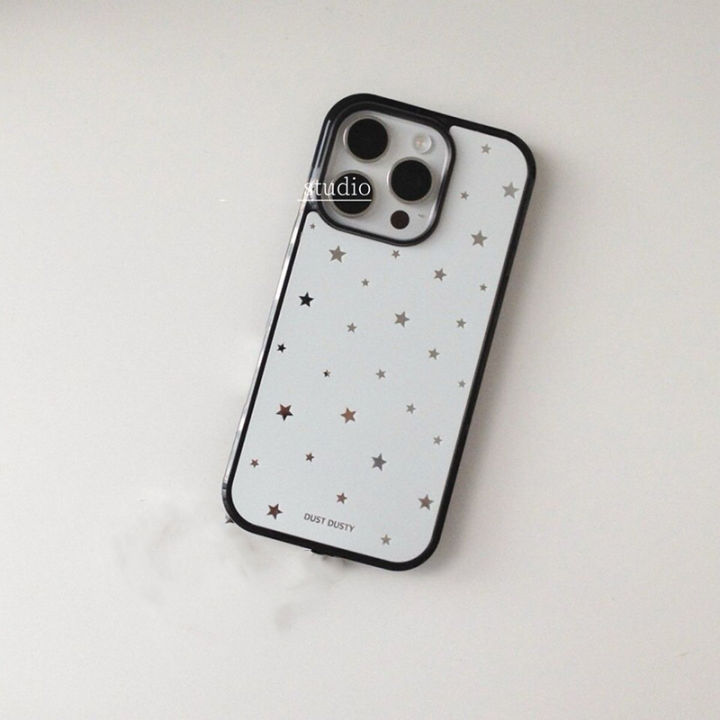 New INS Style Korean Trendy Full Screen Little White Stars Phone Case ...