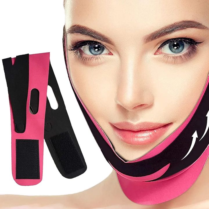 Face Lifting Belt Elastic Face Slimming Bandage V Line Face Shaper ...