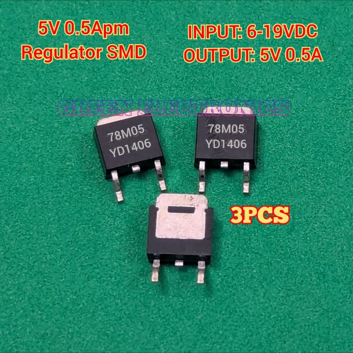 3Pis 7805 Regulator Ic Smd Type Voltage Regulator ic Model 78M05 ...