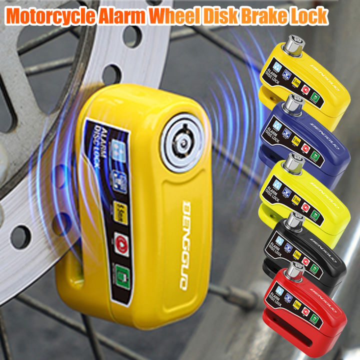 Motorcycle Alarm Wheel Disk Brake Lock with Keys Bicycle Alarm Disc ...
