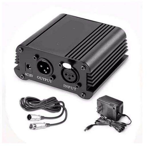 At first power supply 48 V Phantom Power + cable for condenser ...