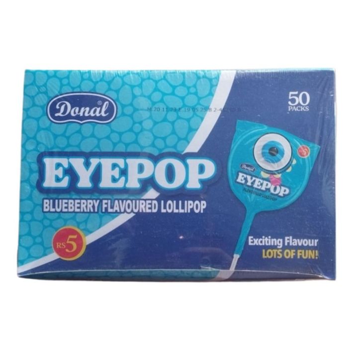 Eye Pop Blueberry Flavor Lolipop 50 Pcs Box | Daraz.pk