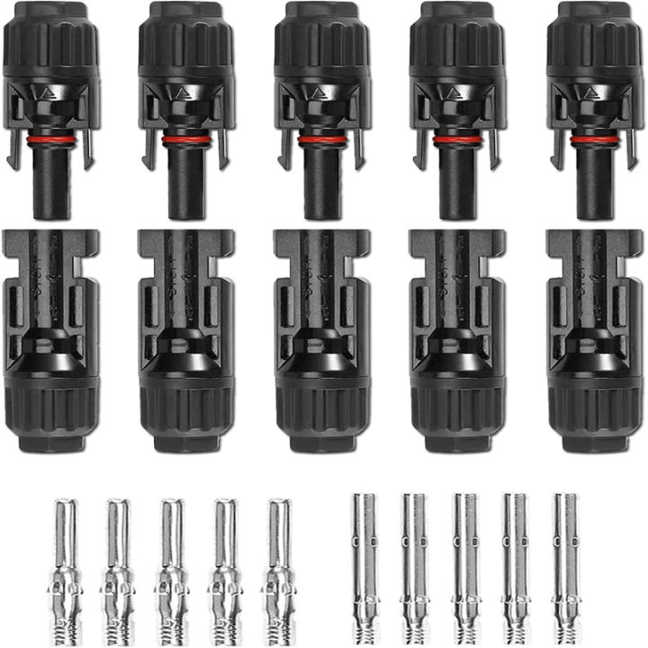 10 Pairs Solar Connector MC4 1000V Solar Plug 30A for PV Cable ...