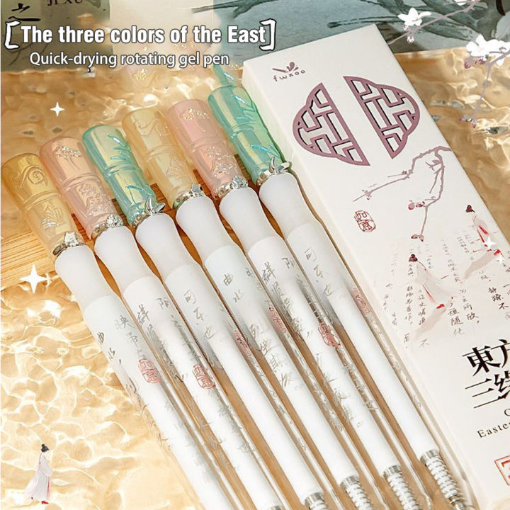 Chinese Style Neutral Pen Rotating Core Tip 05mm High Aesthetic Black ...