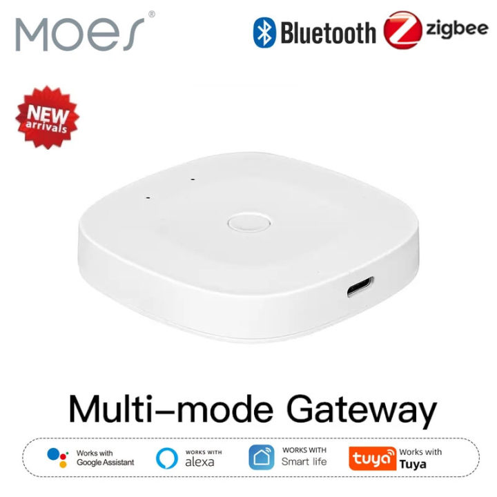 MOES Tuya Smart ZigBee Bluetooth Multi-Mode Gateway Hub Type-C Power ...