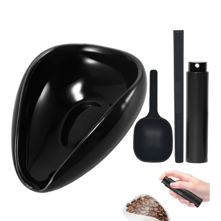 Coffee Bean Dosing Cup and Spoon Set, Ceramic Dosing Vessel Measuring ...