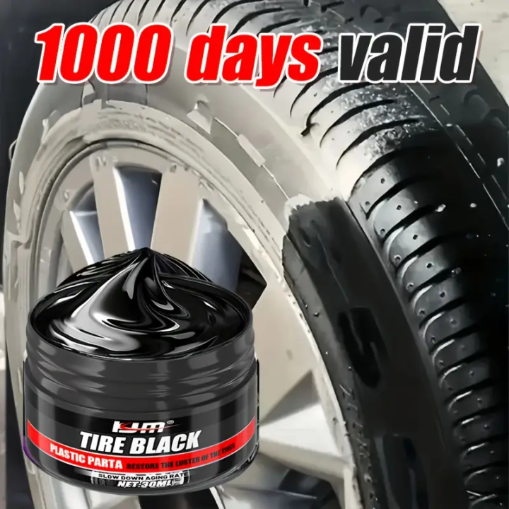 Tire and Plastic Restoration Wax - Adds deep shine to tires and faded ...