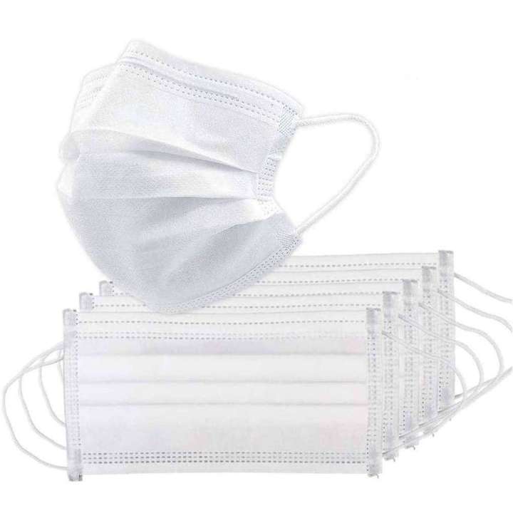 White Non Woven 3ply Disposable Face Masks Protective Face Mask and ...