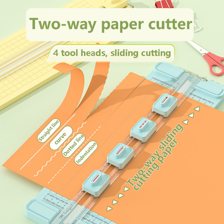 1PC 4 in 1 two-way paper cutter, manual office paper cutter, send 4 ...