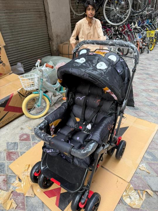 IMPORTED HGIH QUALITY 8 Big Tyres Alloy Foldable Baby Stroller RED ...