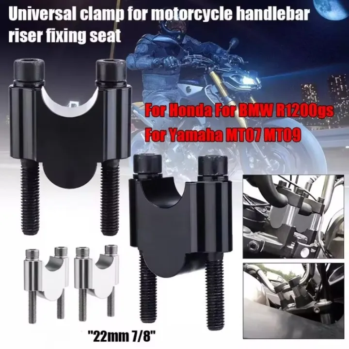 CNC Motorcycle Handlebar Riser Kit Universal Handle Clamp Risers for ...