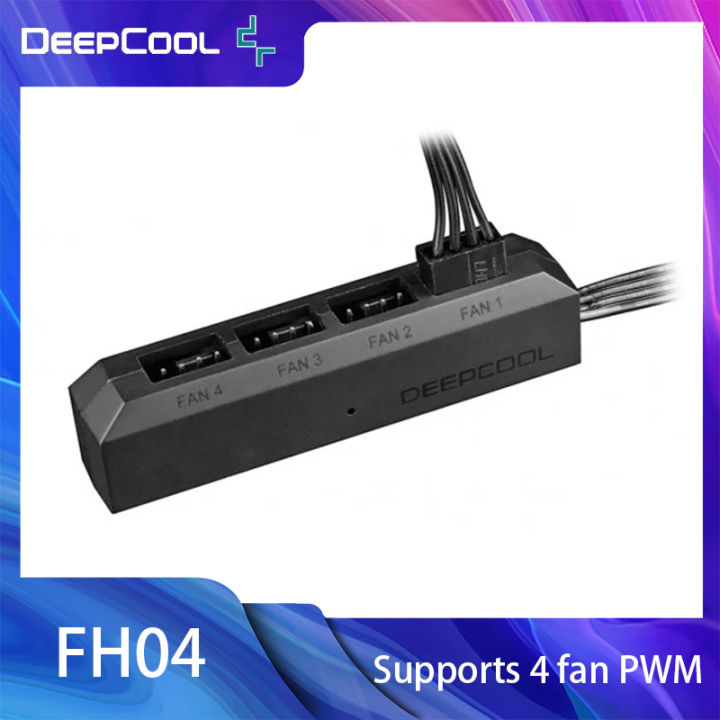 DeepCool FH04 4Pin PWM HUB Computer Case Fan Hub Splitter Supports 4 ...