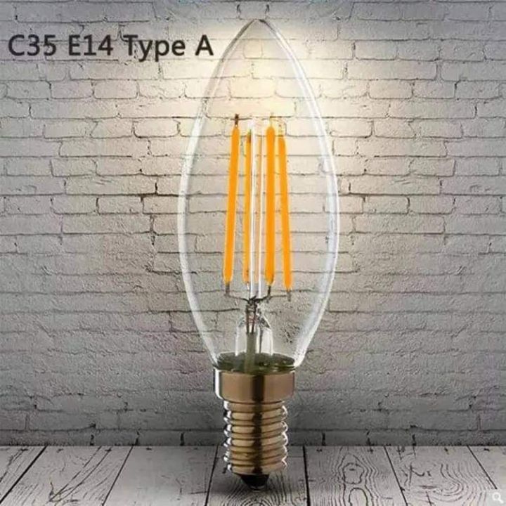 Retro LED Light Bulb E27 E14 4W 220V Retro Lamp Vintage Candle Light ...